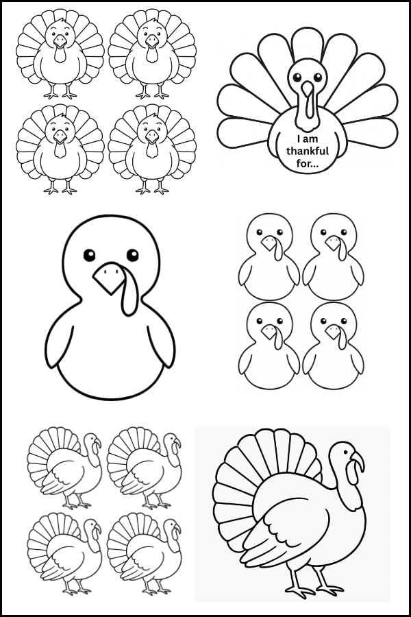 Turkey Templates (Free Printable) | Printout Fun